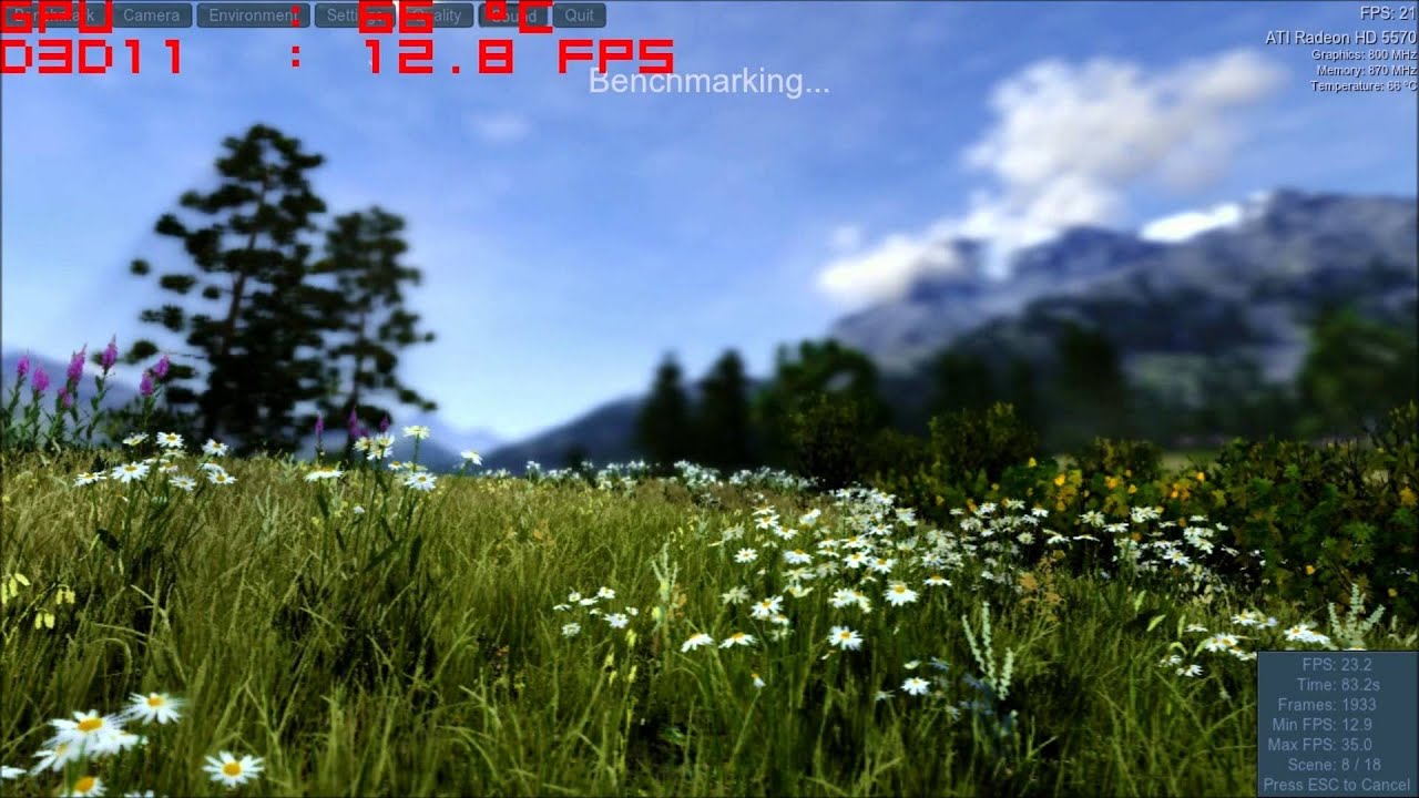 Unigine Valley Benchmark DX11 HD5570 overclocked - YouTube