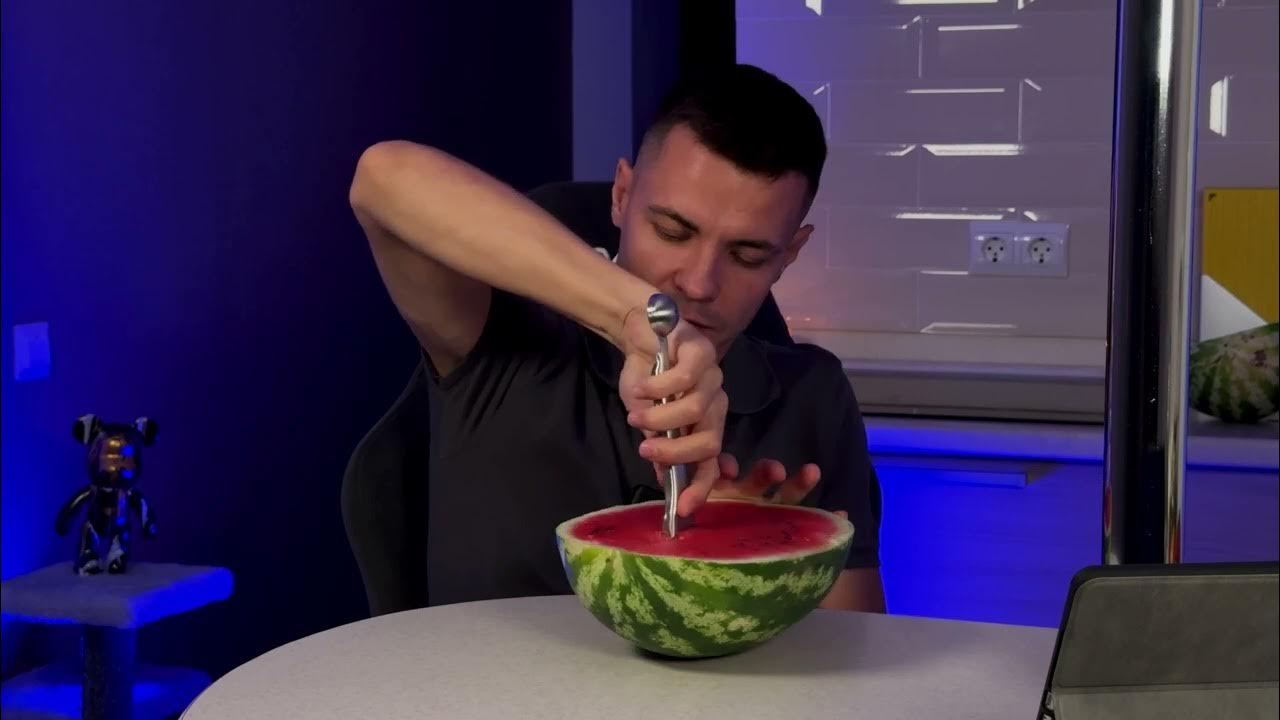 Нож, вилка и ложка для арбуза 3 в 1 - YouTube