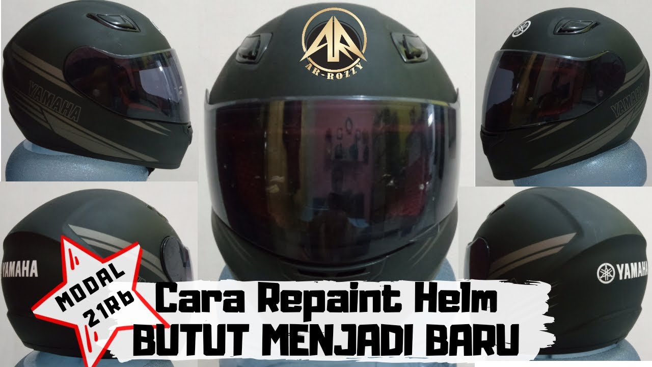 Cara Repaint Helm Lama menjadi Baru, Cuman Modal 21Rb - YouTube