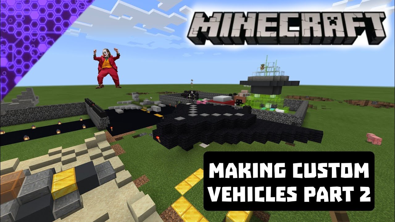 MINECRAFT| MAKING CUSTOM VEHICLES PART 2!!! - YouTube