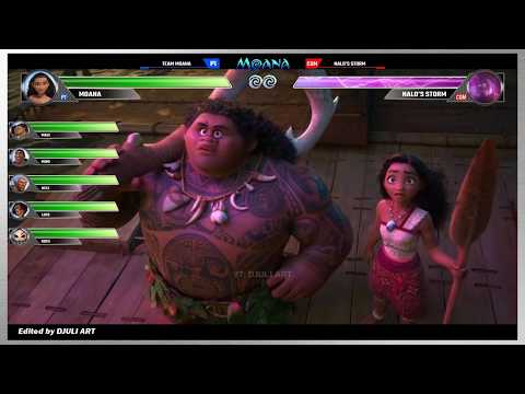 Moana - Team Moana vs. Nalo's Storm Final Fight WITH HEALTHBARS