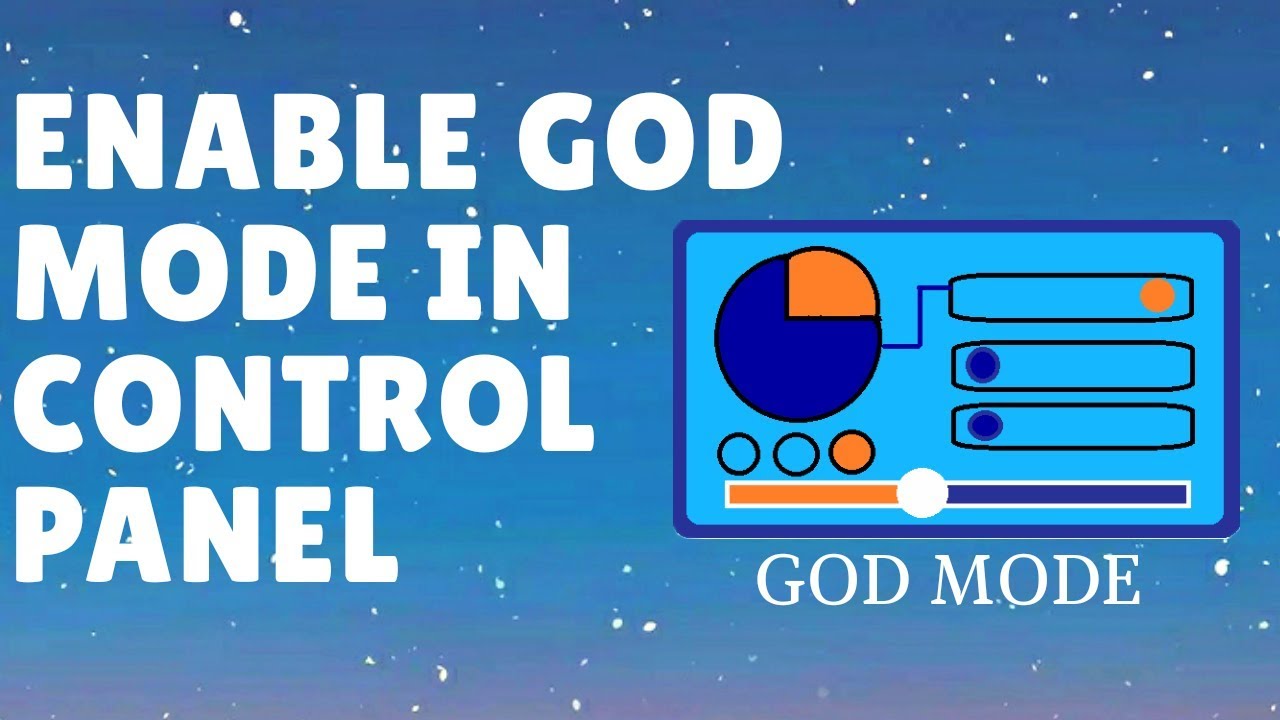 Enable God Mode of control panel in any windows operating system - YouTube