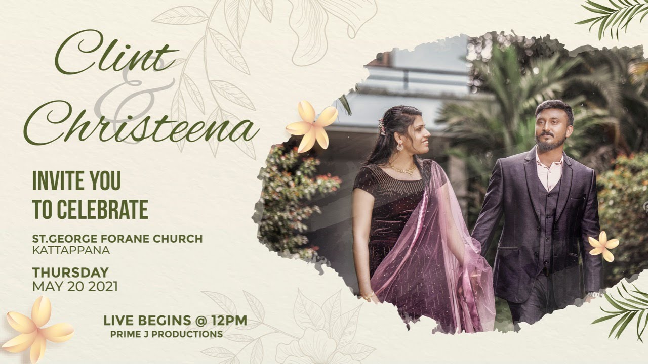 WEDDING RECEPTION ( CLINT MATHEW & CHRISTEENA SABASTIAN) - YouTube