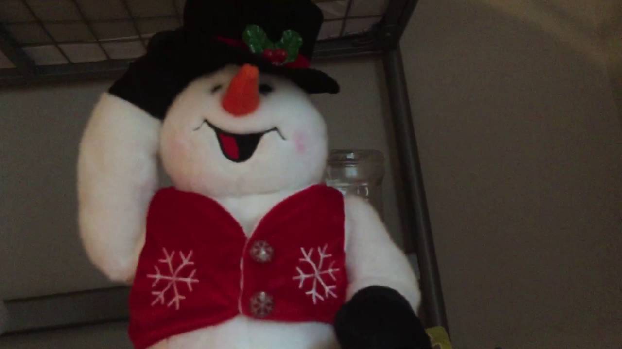 Gemmy animated snowflake spinning snowman Mr snowflake (red vest ...
