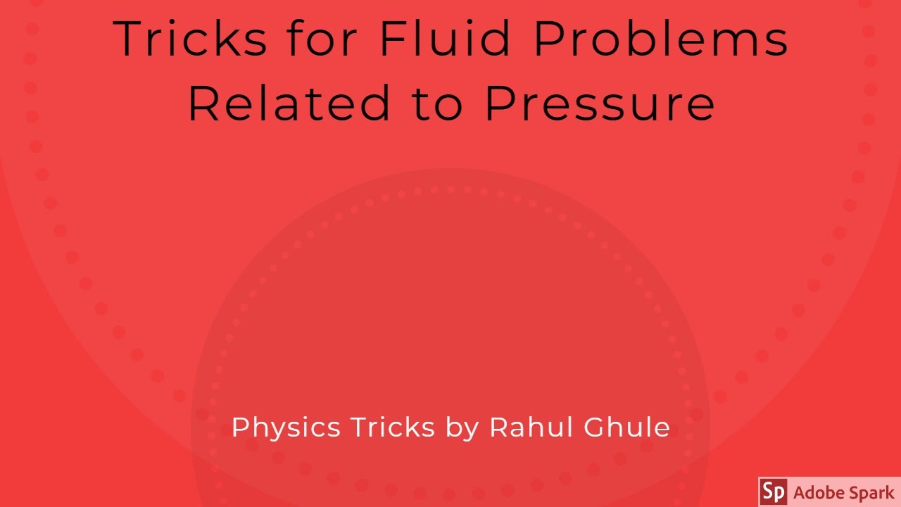 Fluid Mechanics - Pressure related Problems from IIT-JEE/NEET PHYSICS ...