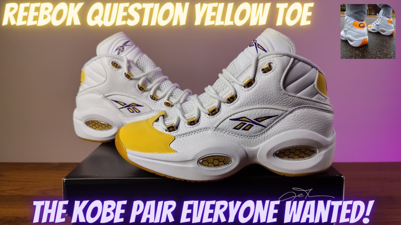 Reebok Question Yellow Toe - One OF The Nicest Colorways! - YouTube