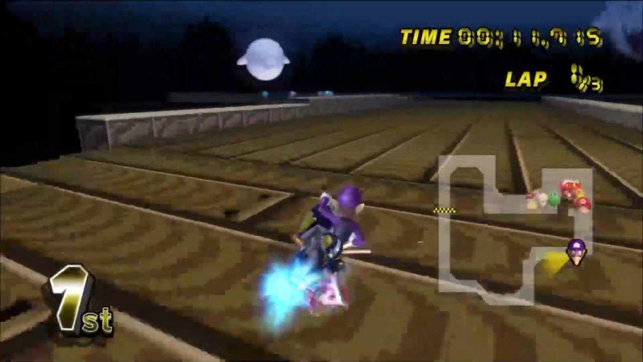 Mario Kart Wii - SNES Ghost Valley 2 150cc (Waluigi w/ Spear) - YouTube