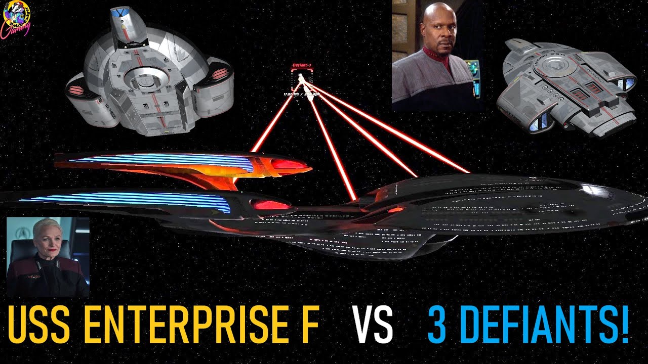 USS Enterprise F VS 3 USS Defiants - Star Trek BC Legacy - Both Ways ...