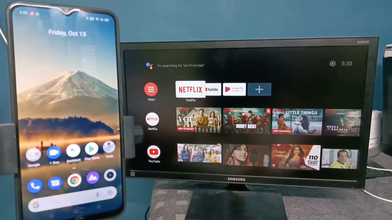 How to Connect Realme C25Y to Android TV | Smart TV | Screen Mirroring ...