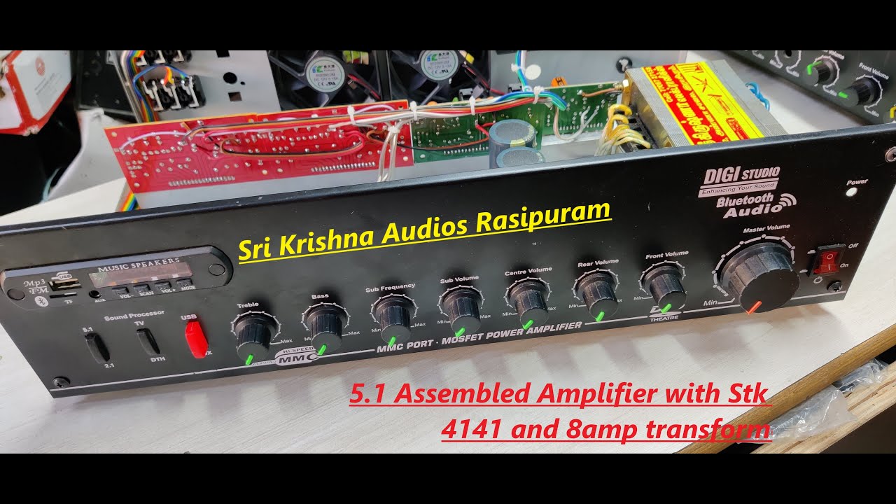 5.1 Assembled amplifier using stk 4141 and stk4191 - YouTube