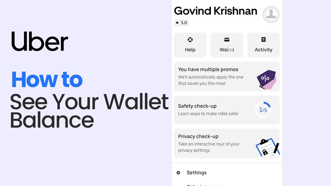 How to see your Uber Wallet Balance - YouTube