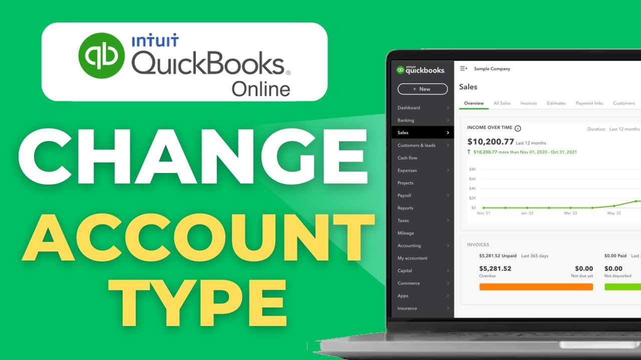 How to Change an Account Type in QuickBooks Online - YouTube