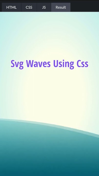 Svg Waves Animation Using Css Htmlcss Shorts Animation Youtube