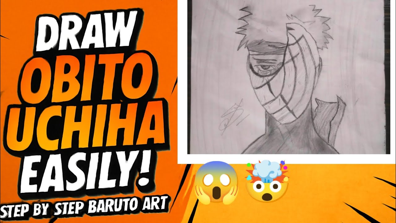 How to Draw Obito Uchiha | Easy Step by Step Naruto Drawing Tutorial ...