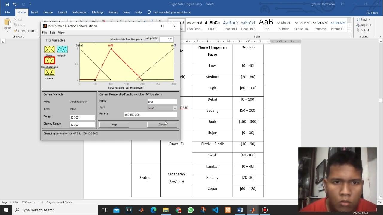 FUZZY LOGIC Kontrol Kecepatan Mobil Listrik dengan Metode Tsukamoto Menggunakan Matlab - YouTube