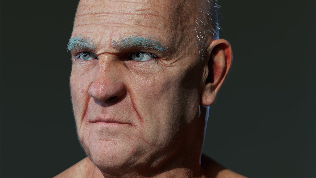 3D old man, age study (Real-time) - YouTube