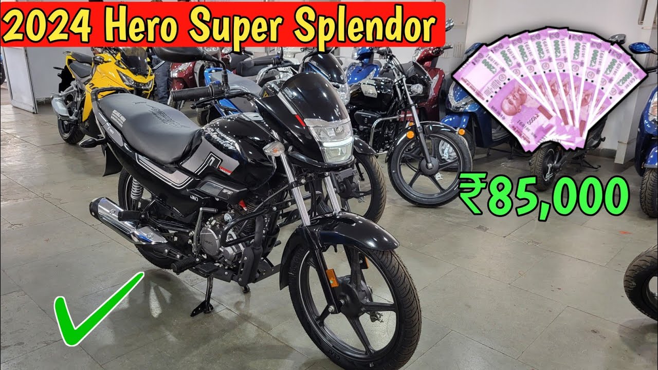 🔥 2024 Hero Super Splendor Bs7| Review in Hindi| On Road Price|New ...