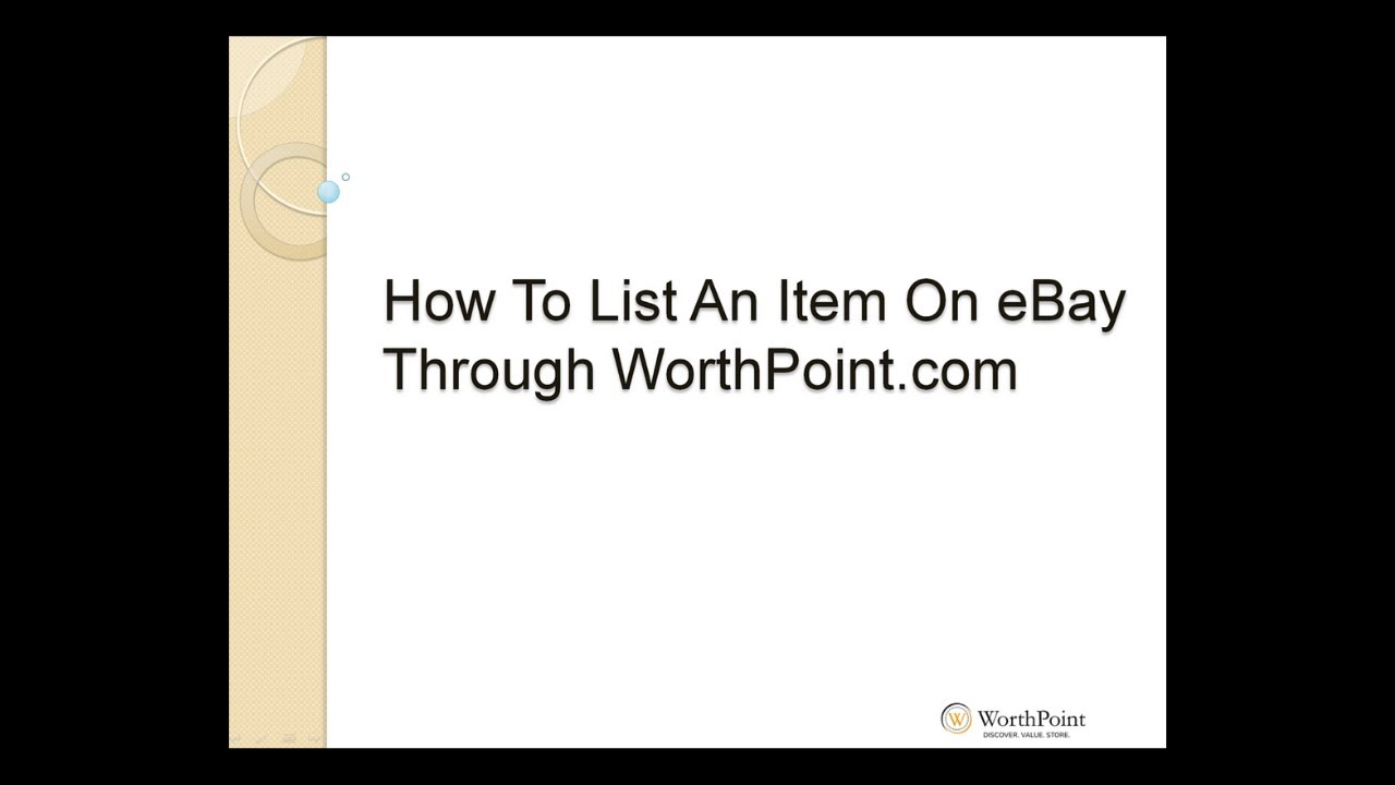 How to list an item on eBay Directly from WorthPoint.com - YouTube