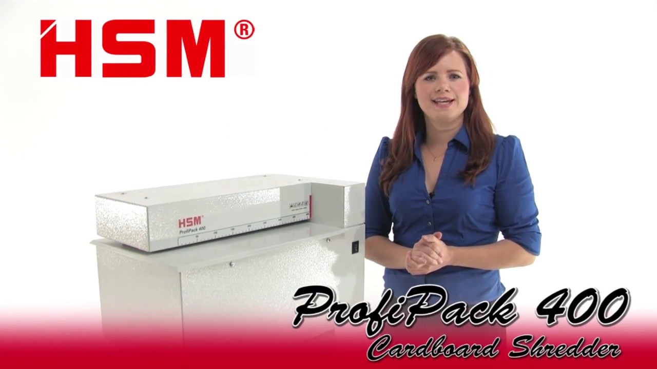 HSM ProfiPack 400 Cardboard Shredder - YouTube