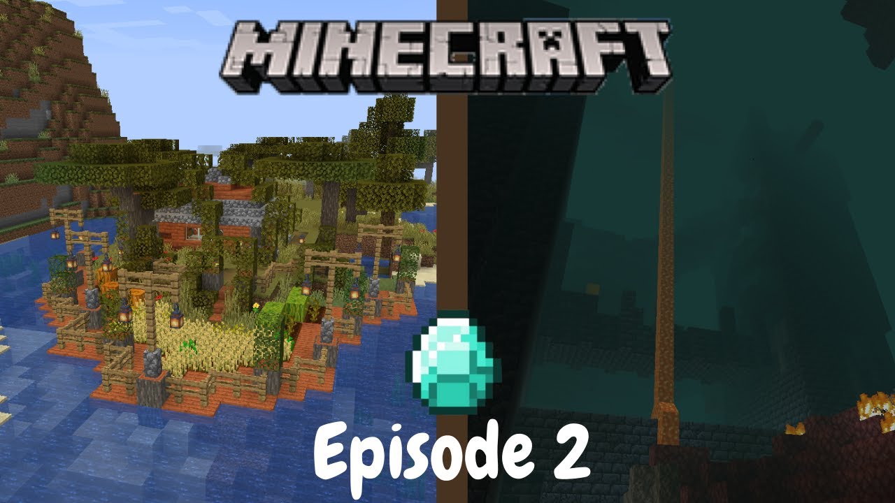DIAMONDS!! FARMS!! AND NETHER!! | Minecraft Survival Ep. 2 - YouTube