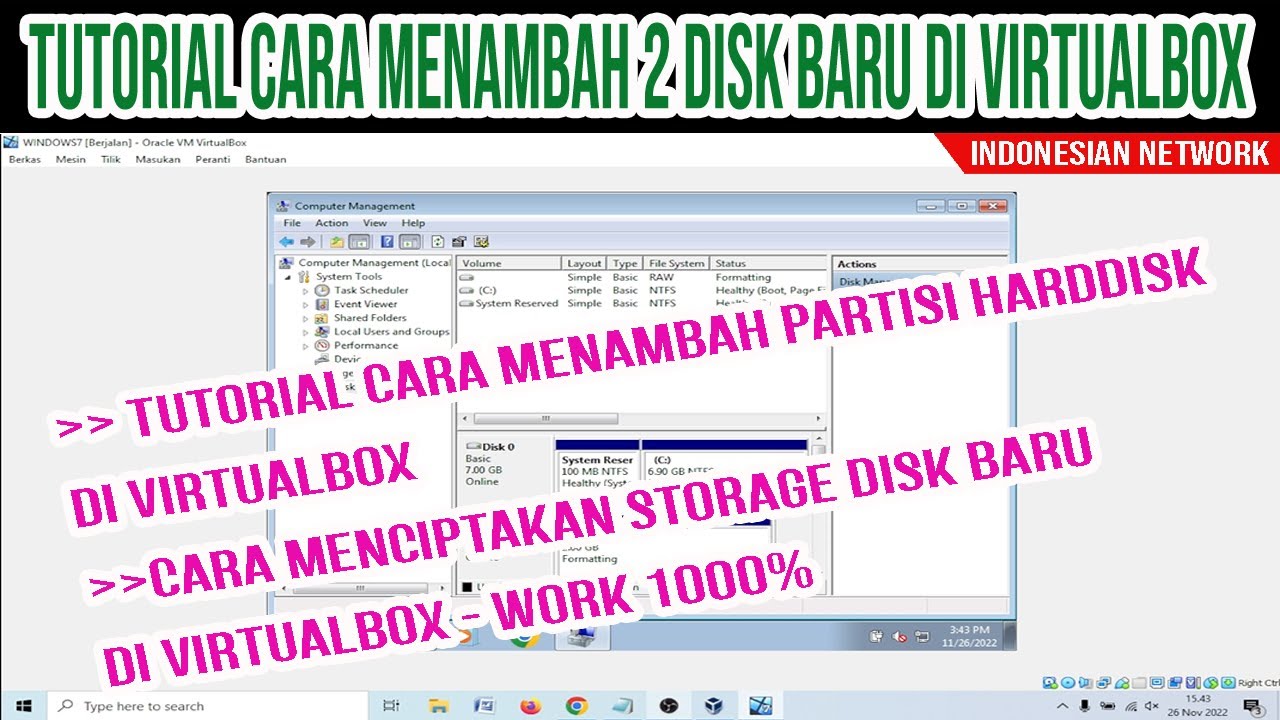 TUTORIAL CARA MENAMBAH PARTISI HARDDISK DI VIRTUALBOX | MENCIPTAKAN ...