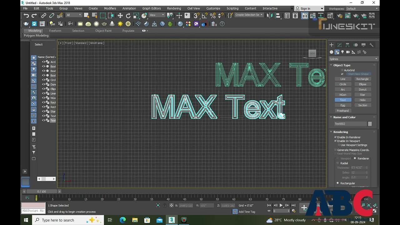 Topic 13 Creating & editing 2d shapes !!3ds Max!! - YouTube