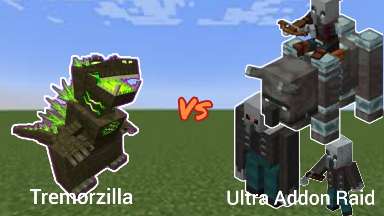 Minecraft Mobs Battle Tremorzilla VS Ultra Addon Raid #015 - YouTube