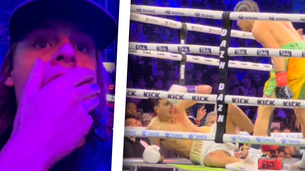 Alex Wassabi Knocks Down Pineda Ringside Reaction Youtube