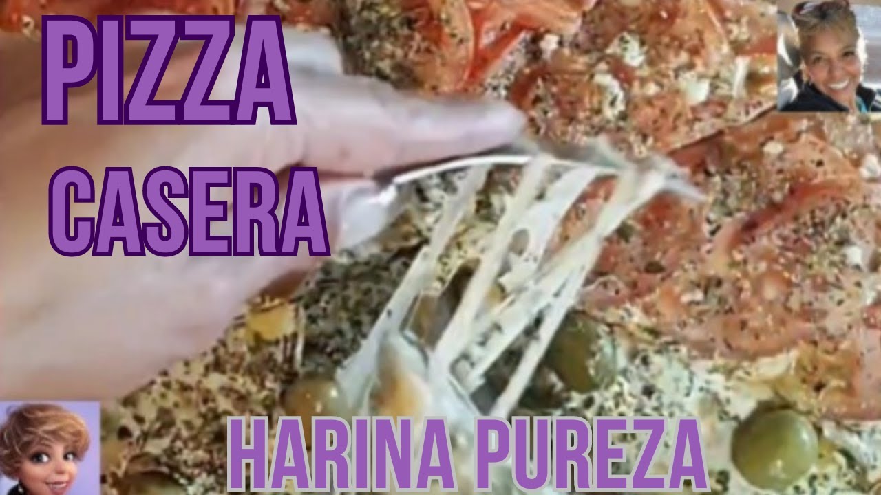 PIZZA casera, DELICIOSA, una receta económica y fácil con Harina pureza ...