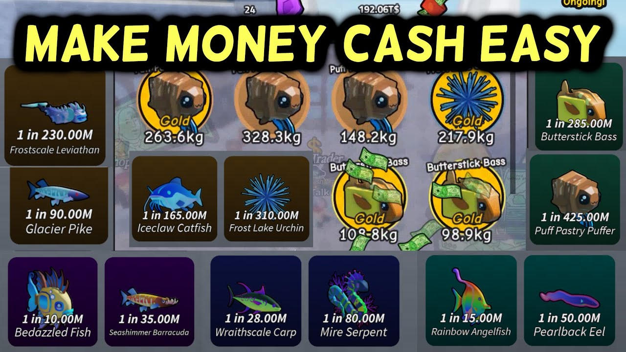 How to Make Money Cash Easy in GO FISHING NEW WORLD [ All Fish Sell ...