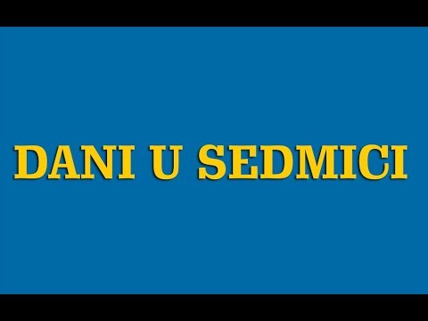 Švedski jezik - 07 Dani u sedmici - YouTube