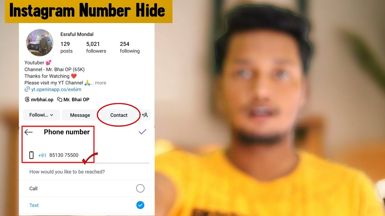 How to Hide Phone Number in Instagram | Instagram Number Hide - YouTube
