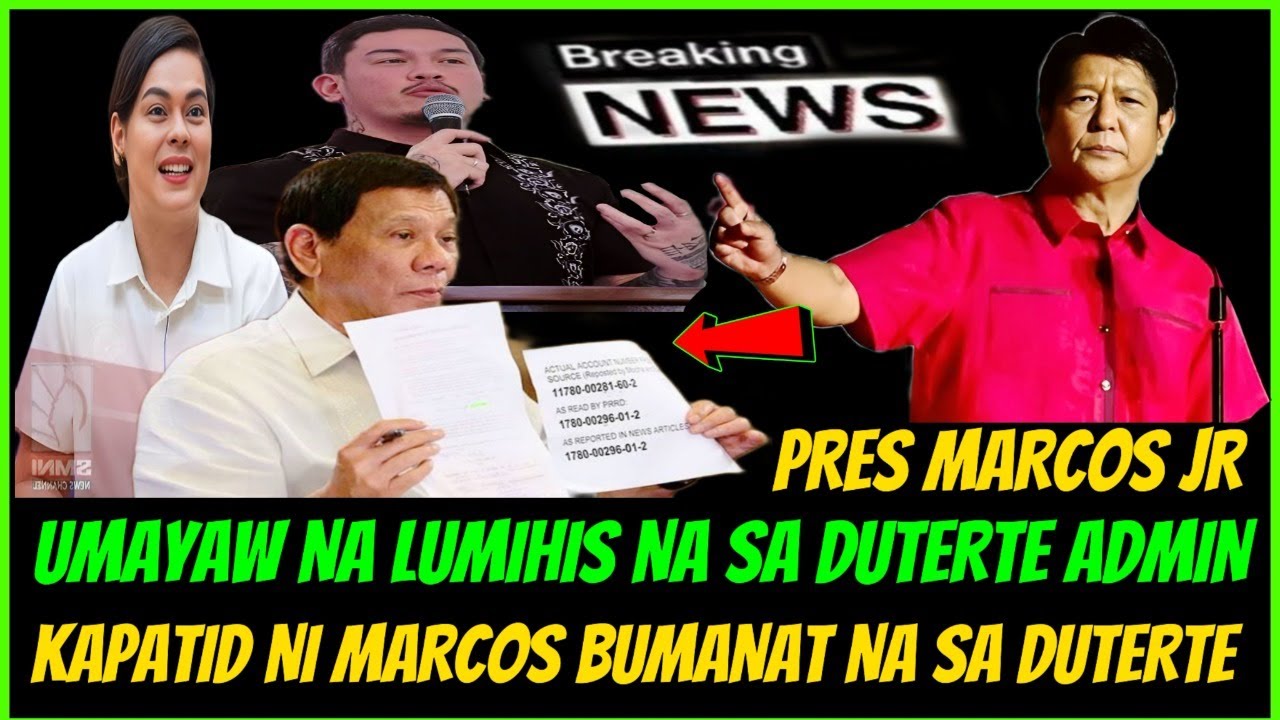 OMG!! BBM UMARAY NA LUMIHIS NA SA DUTERTE !! KAPATID NI MARCOS BUMANAT ...