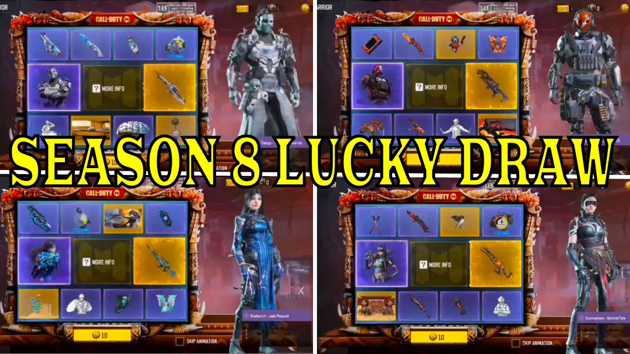 Season 8 Lucky Draw Leaks in COD Mobile | All Item showcase - YouTube