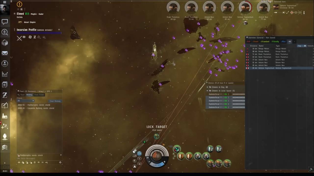 EVE Online Incursion Assault Stronghold - YouTube