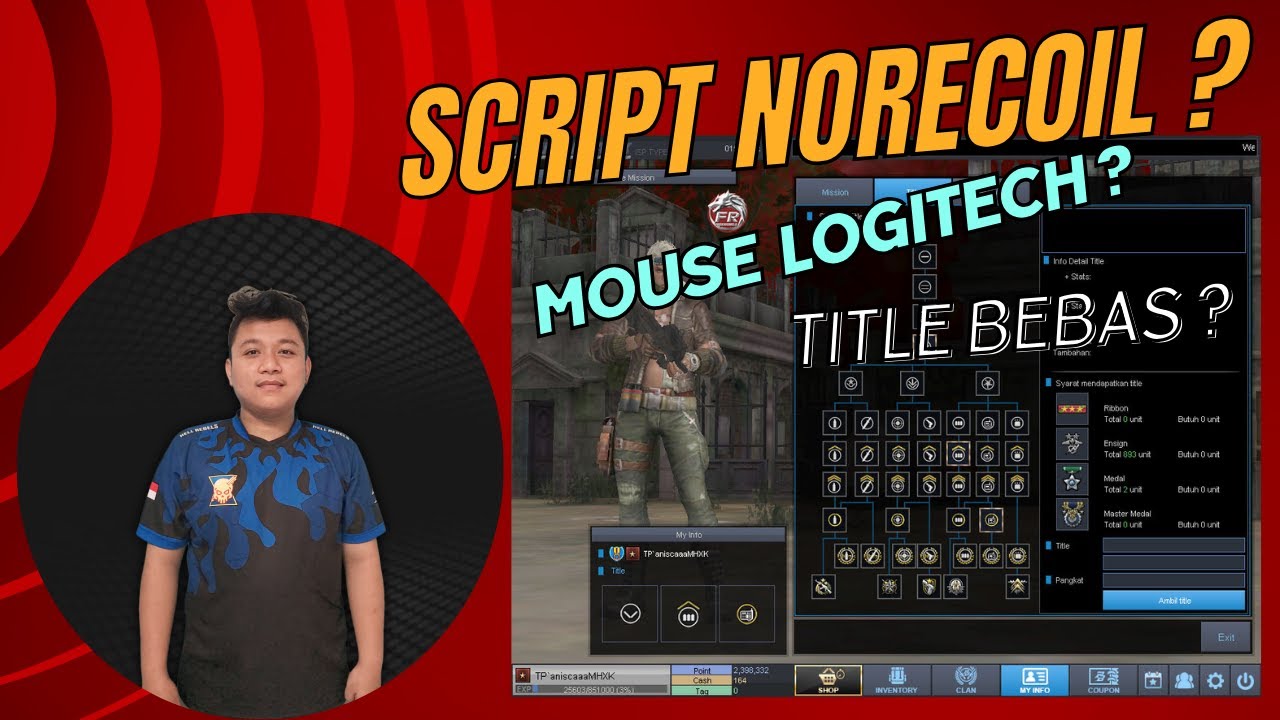 RIVIEW SCRIPT NORECOIL LOGITECH + REQUEST TITLE FS2 + SPAM !! - YouTube