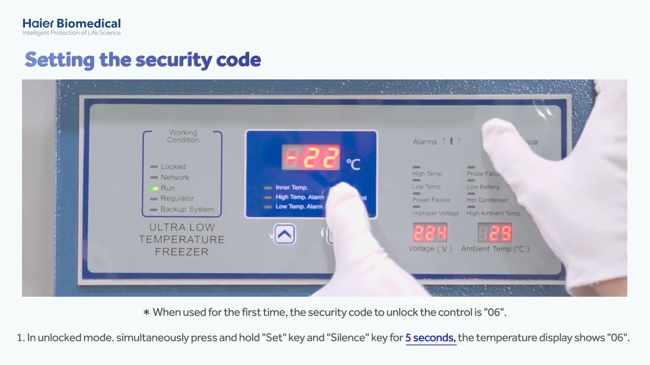 HD DW 86W100J ULT freezer led screen operating instructions - YouTube