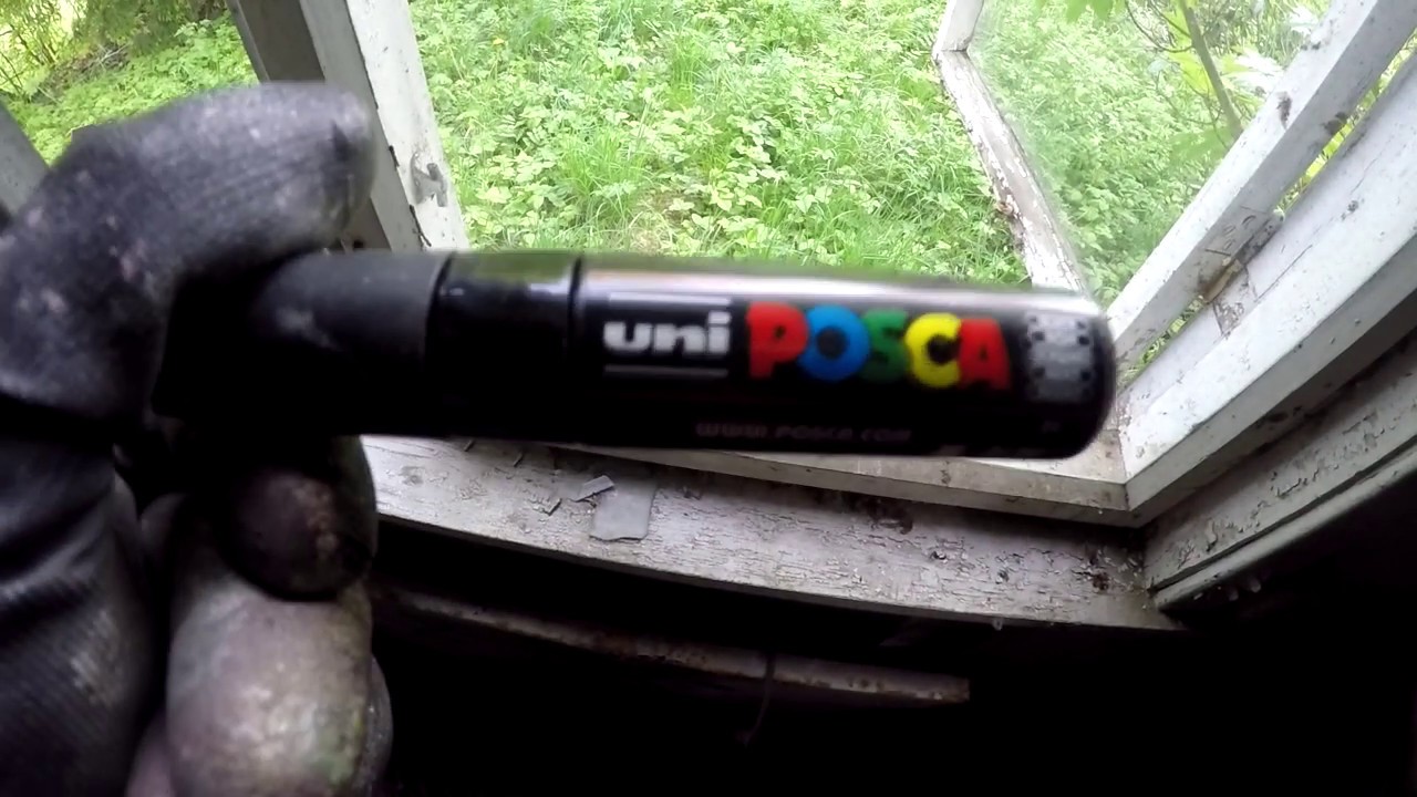 Posca PC-8K "BLACK" Chisel Tip Tag Test - YouTube