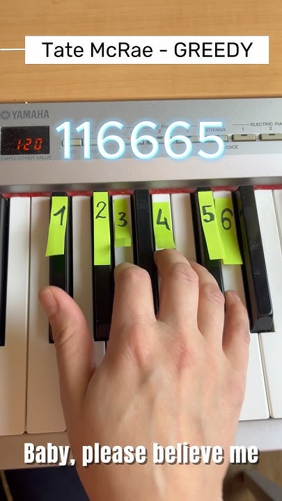 Tate McRae- Greedy, Piano Tutorial - YouTube