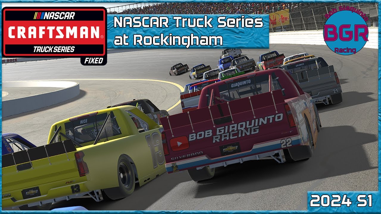 NASCAR Truck Series at Rockingham - iRacing NASCAR - YouTube