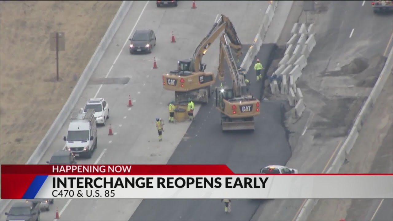 C-470 and Santa Fe interchange reopens early - YouTube