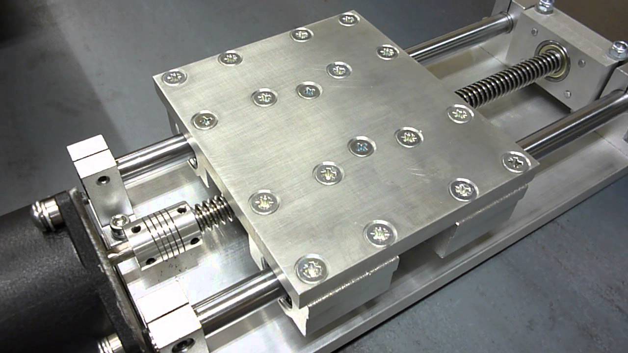Aluminium Z axis cnc trapezoidal screw NEMA 23 - YouTube
