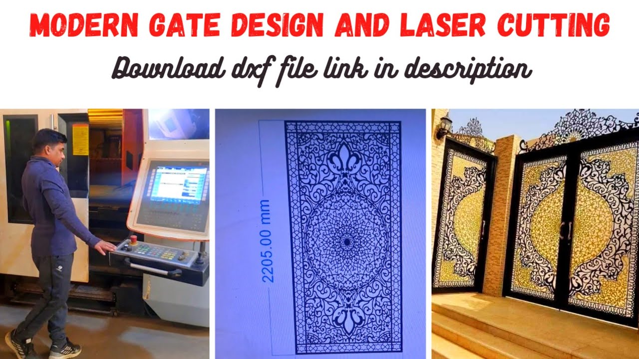 How To Make Gate Design in Coraldraw | laser cutting process | vector ...