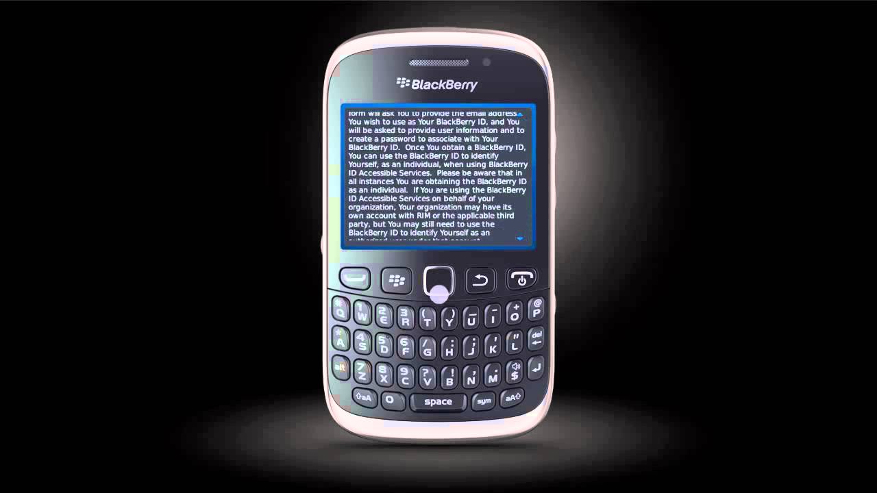 Как создать BlackBerry ID на смартфоне BlackBerry - YouTube