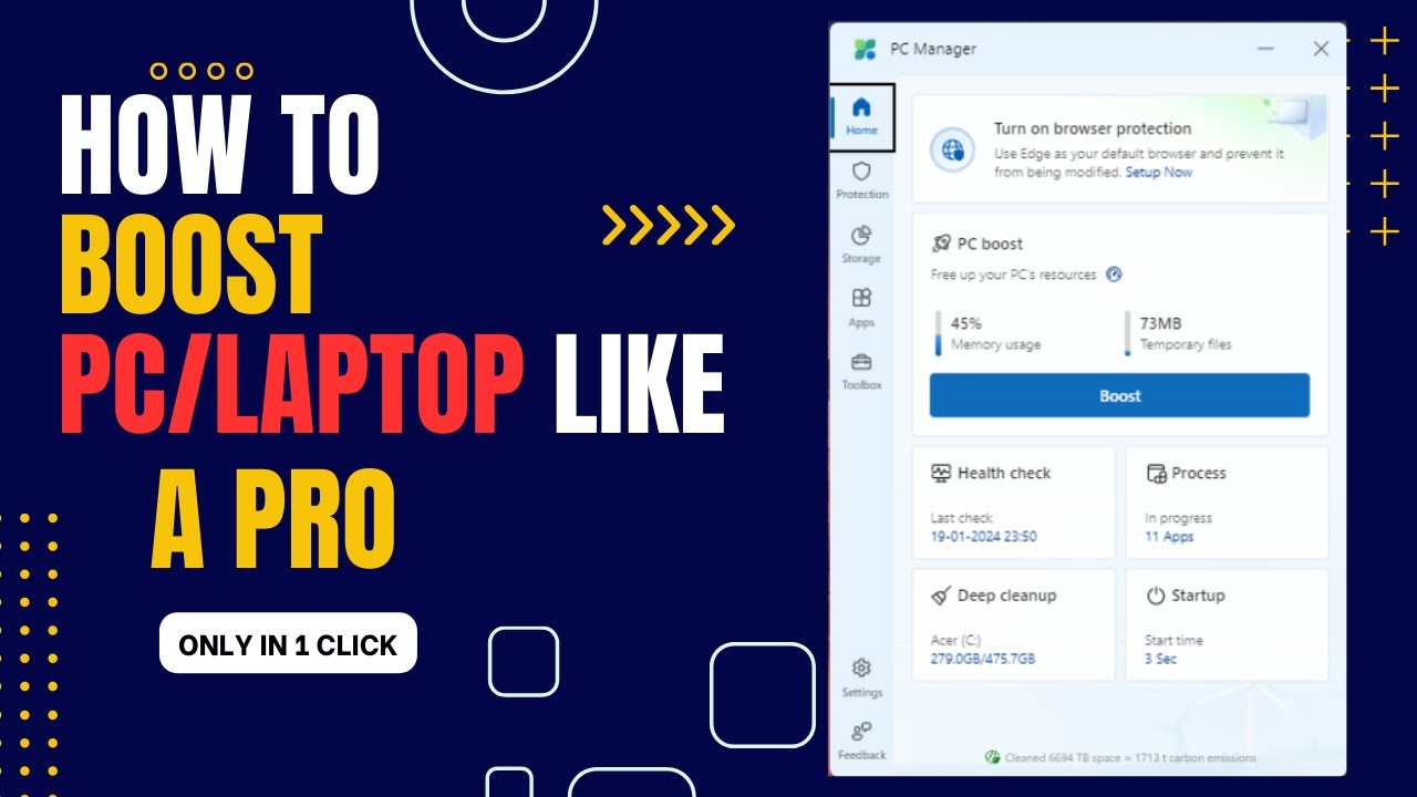 Boost Your PC/Laptop Speed with PC Manager Turbo Mode! | PC Manager PC ...
