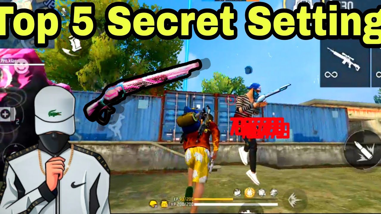 5 Secret pro Settings 100% working 🤔 || auto headshot setting free fire ...
