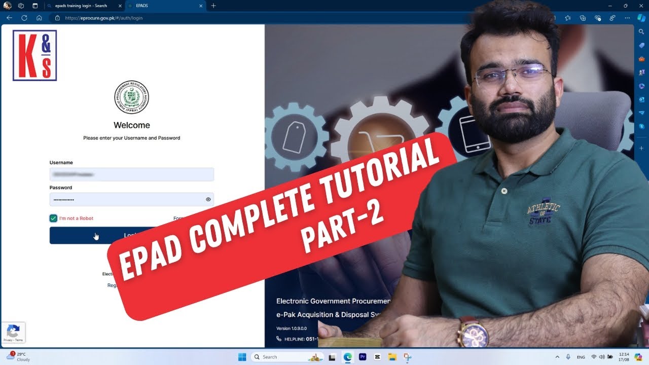 PPRA-EPAD Complete Tutorial | Part 2 | Kareem & Sons Enterprises - YouTube