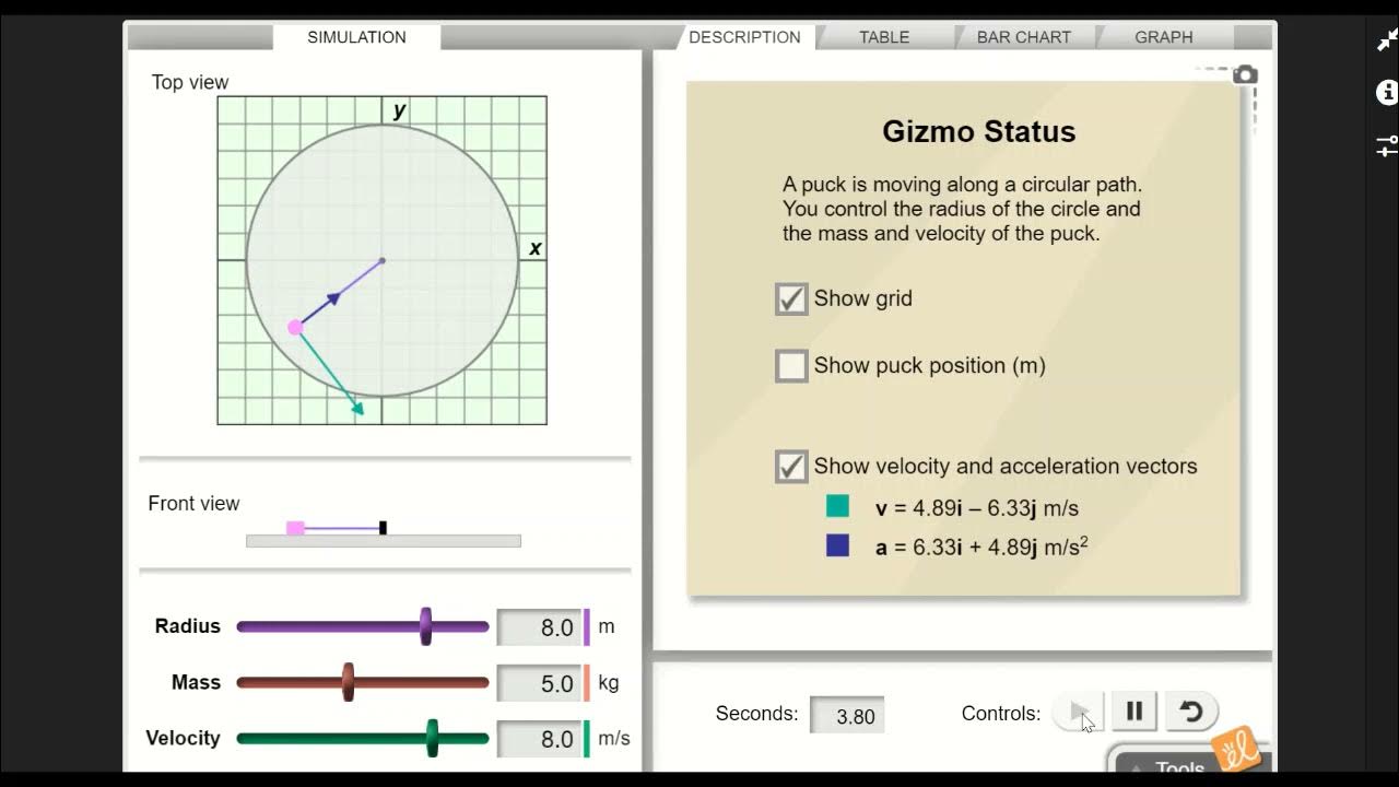 Instructions for the Uniform Circular Motion Gizmo - YouTube