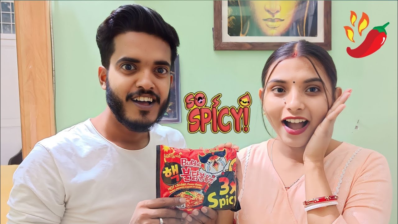 3X Spicy Korean Noodles 😱 Challenge With Vicky | #preeti lala vlog ...