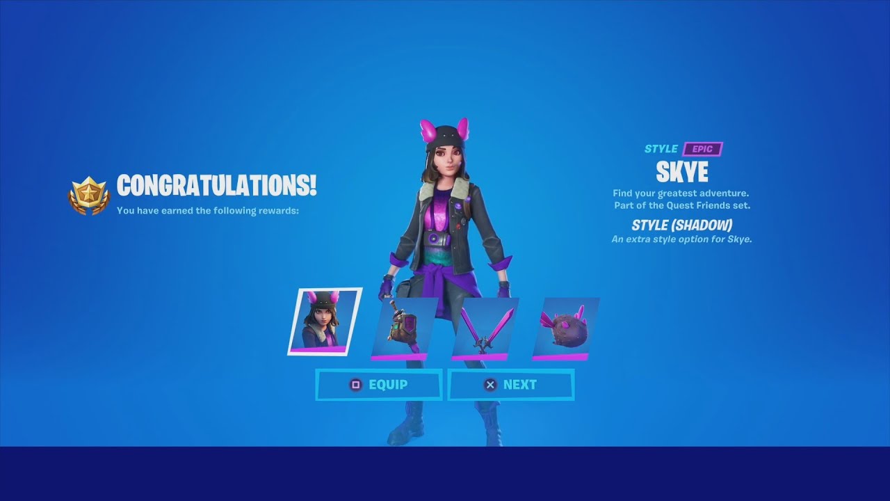 UNLOCKING FREE REWARDS! New Fortnite Skye Style (Shadow) How To Unlock ...